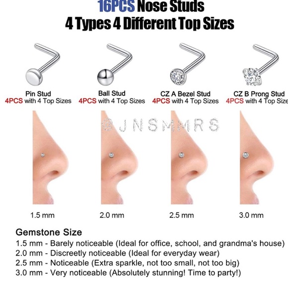 Nose Piercing Chart